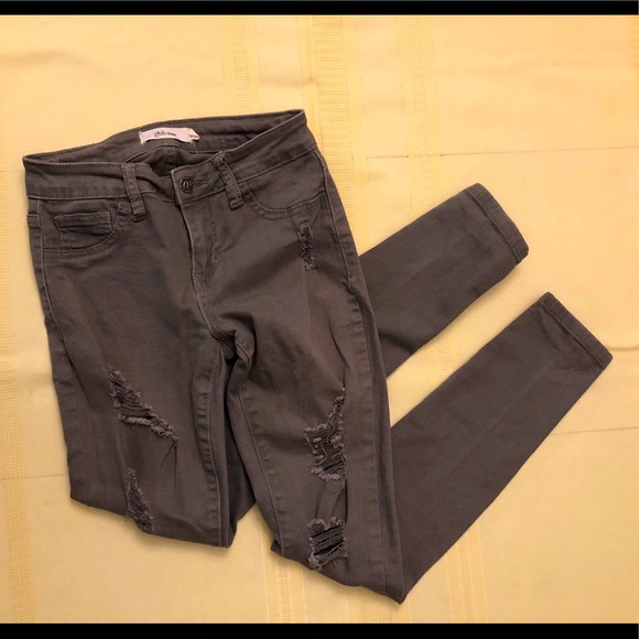 Cello | Jeans | Khaki Ripped Jeans | Poshmark